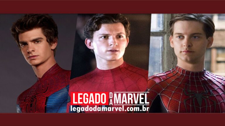 Vaza imagem de Homem-Aranha 3 com Tobey Maguire e Andrew Garfield
